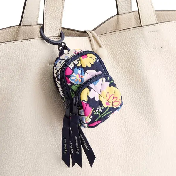 VERA BRADLEY Bancroft Backpack Bag Charm In Poppy Fields