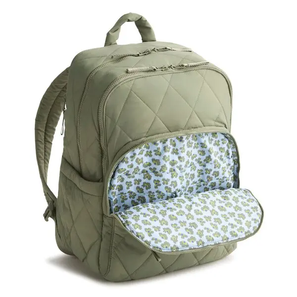 VERA BRADLEY Large Bancroft Backpack In Deep Lichen