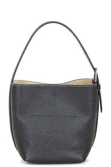 TOTEME Small Belted Leather Tote Bag - Black
