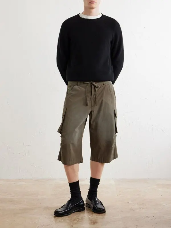 424 Straight-leg Cotton-poplin Cargo Shorts