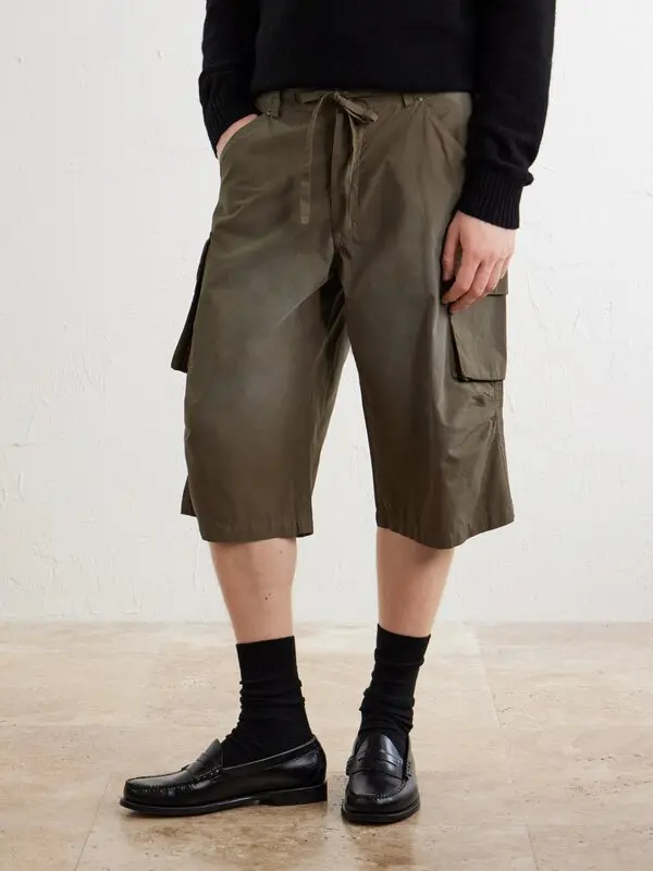 424 Straight-leg Cotton-poplin Cargo Shorts