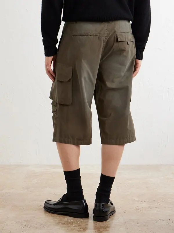 424 Straight-leg Cotton-poplin Cargo Shorts
