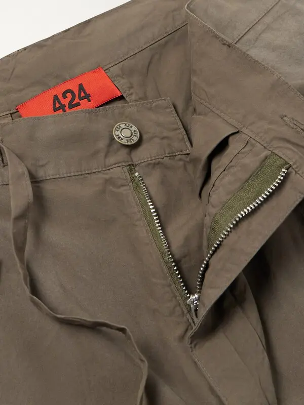424 Straight-leg Cotton-poplin Cargo Shorts