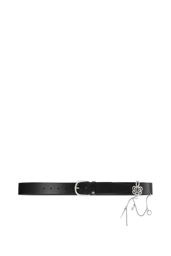 ANN DEMEULEMEESTER Ranja Belt With Charms 4cm - Black