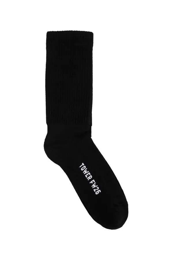 Rick Owens Tower Glitter Socks - Black