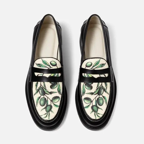 DUKE + DEXTER Wilde Raffia Penny Loafer