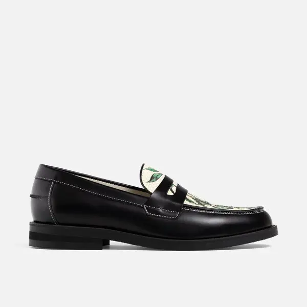 DUKE + DEXTER Wilde Raffia Penny Loafer