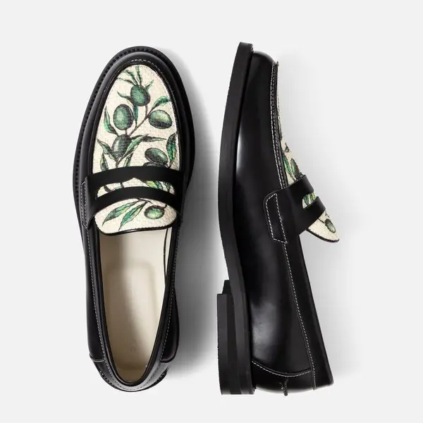 DUKE + DEXTER Wilde Raffia Penny Loafer