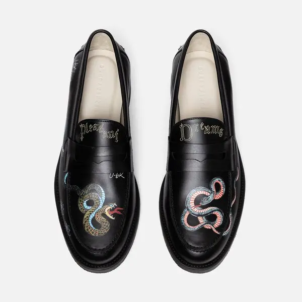DUKE + DEXTER Wilde Penny Loafer - Pleasant Dreams Snake