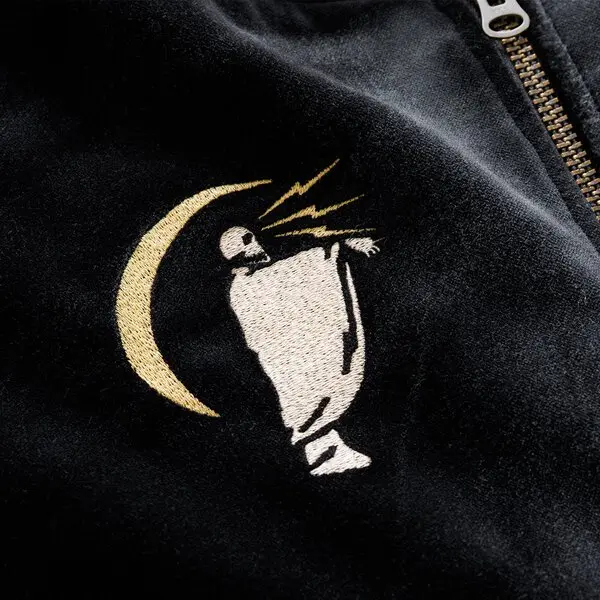 DUKE + DEXTER Pd Lucky 7 Sunfade Velvet Souvenir Bomber Jacket