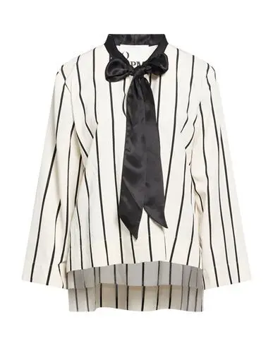 8PM Viscose And Polyester Blend Blouse With Bow Detail - Ivory