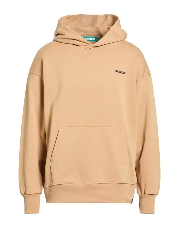 BARROW Cotton Fleece Hooded Sweatshirt - Beige
