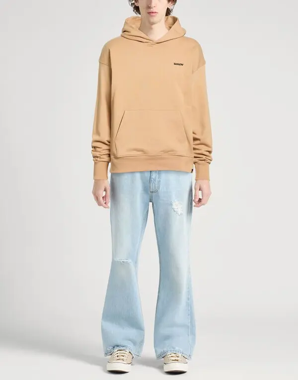 BARROW Cotton Fleece Hooded Sweatshirt - Beige