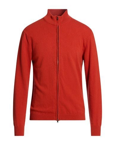 DANIELE FIESOLI Wool & Cashmere Zip-up Cardigan - Rust