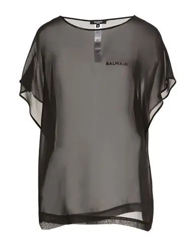 Balmain Top Military Size Silk - Black
