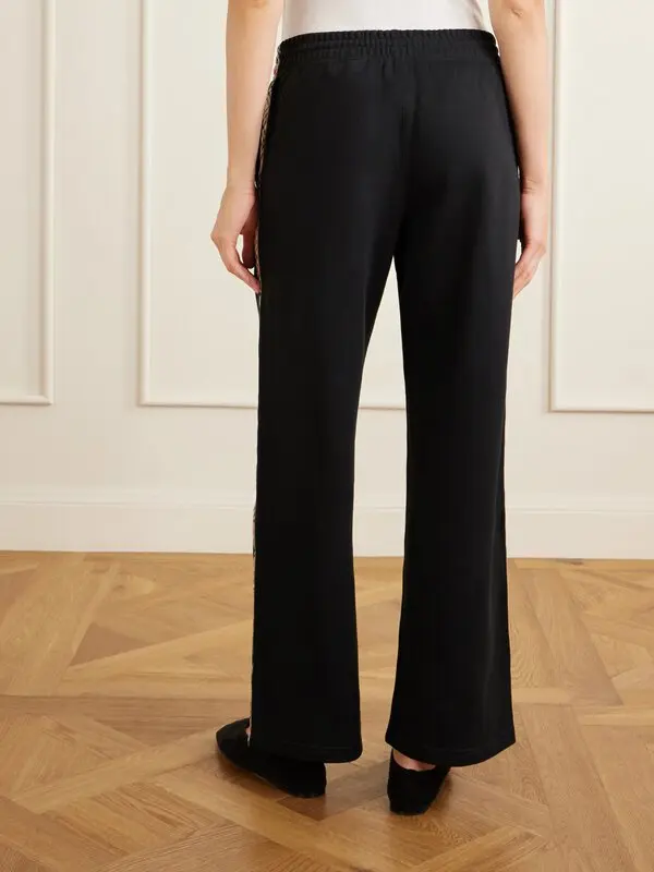 Burberry Jodie Checked Cotton-jersey Straight-leg Track Pants
