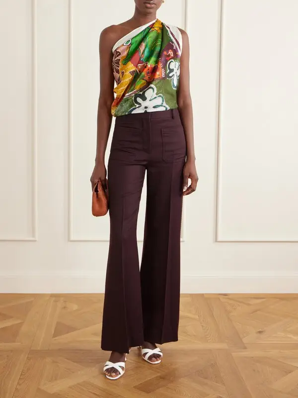 ALEMAIS Mlak Floral-print Silk-twill Scarf - Multi