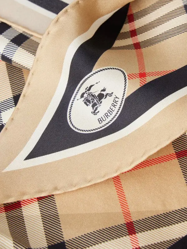 Burberry Checked Silk-twill Scarf
