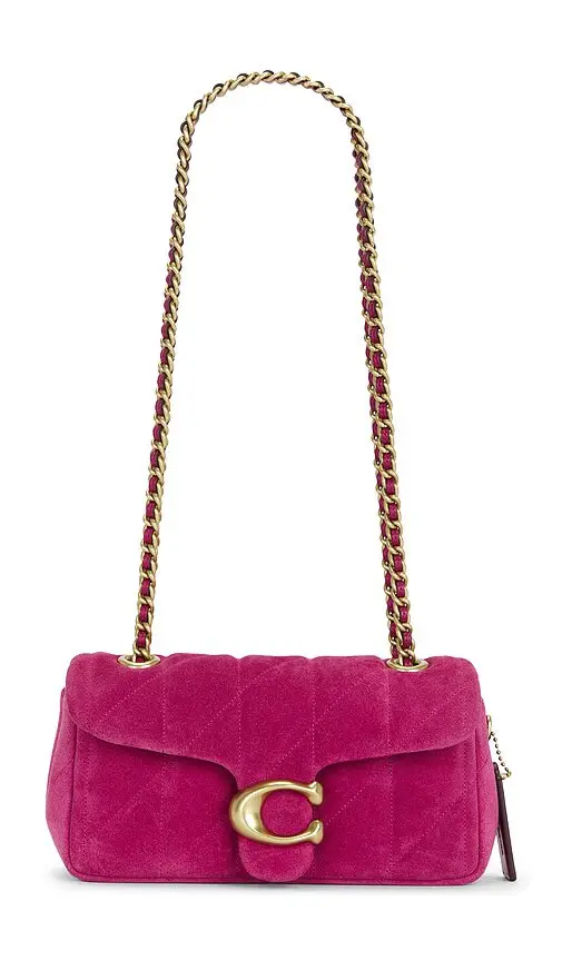 COACH Quilted Suede Tabby Shoulder Bag - Dark Fuchsia