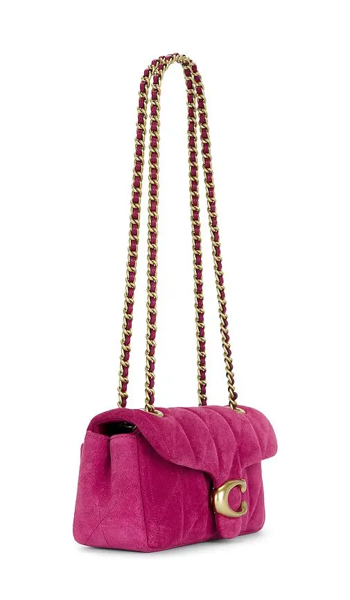 COACH Quilted Suede Tabby Shoulder Bag - Dark Fuchsia