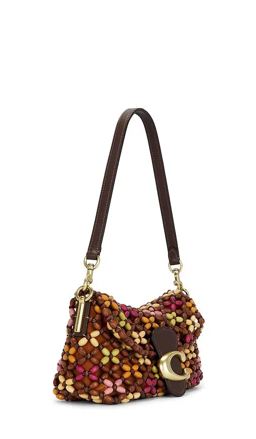 COACH Wooden Beaded Tabby Shoulder Bag 26 In Brown