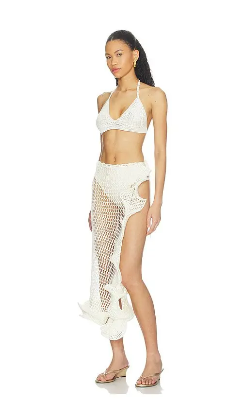 MORE TO COME Blossom Crochet Skirt Set