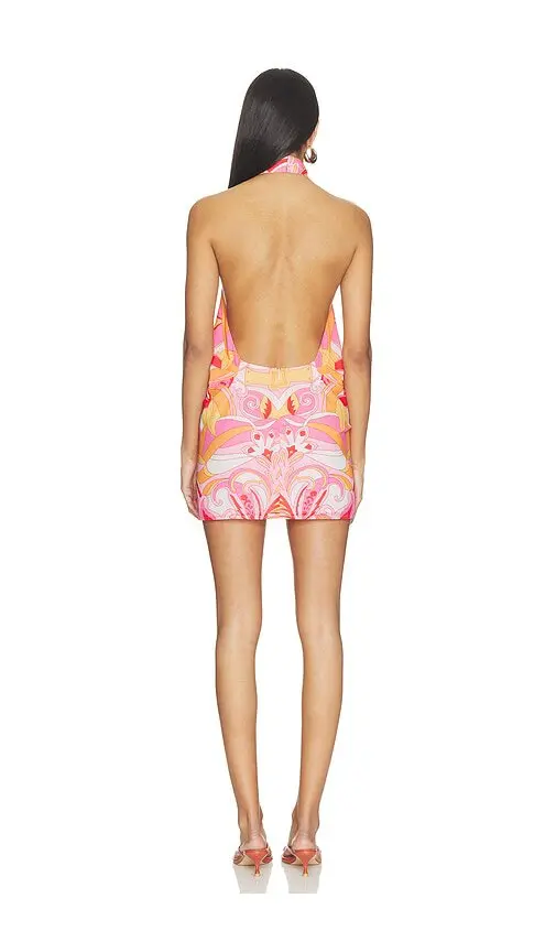 MORE TO COME Nhulla Halter Mini Dress In Pink