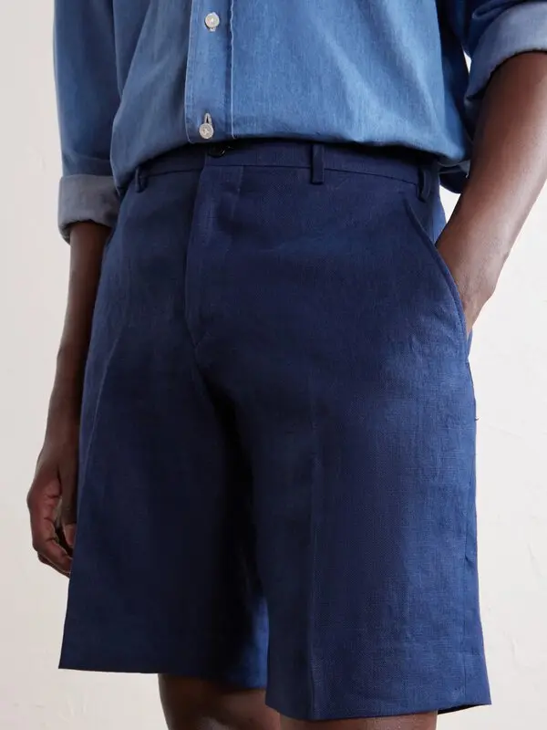 Anderson & Sheppard Straight-leg Linen Shorts