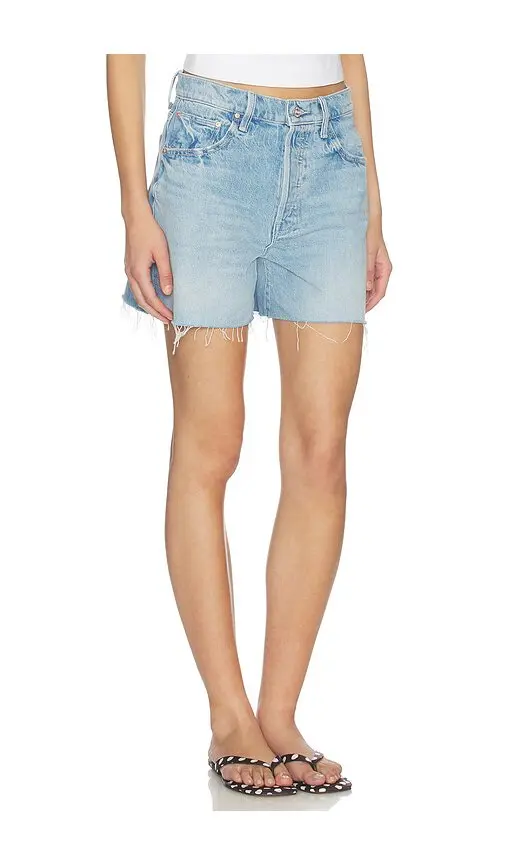 MOTHER The Extra Mile Short Fray In Blue