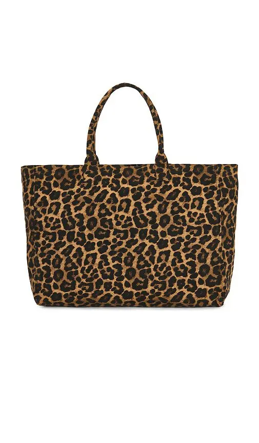 ANINE BING Leo Canvas Tote Bag In Brown