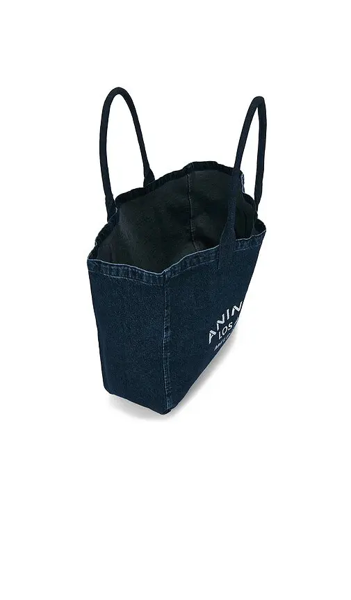 ANINE BING Leo Denim Tote Bag In Denim-dark