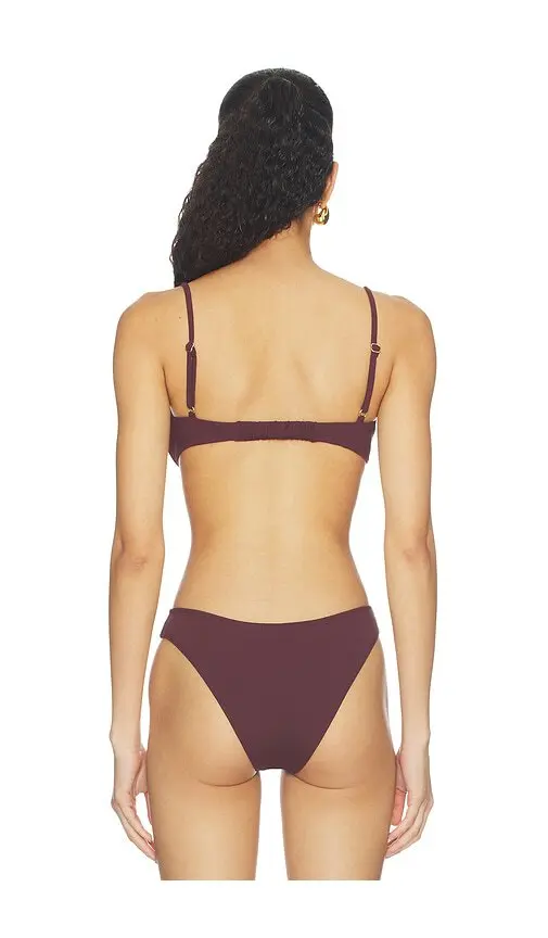 JUILLET Ingrid Bikini Top In Brown