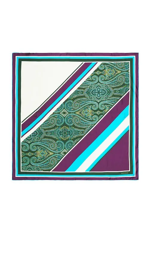 ALEMAIS Joni Silk Scarf In Green