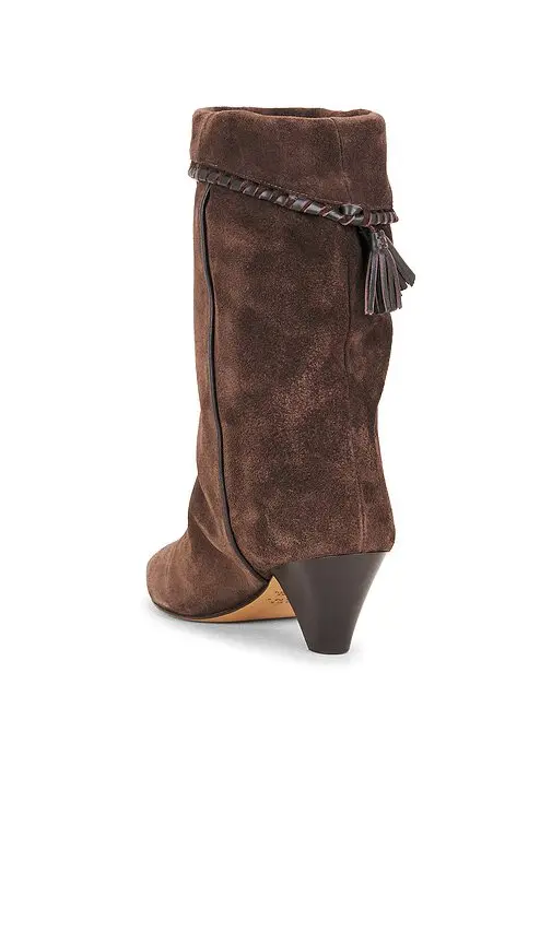 Isabel Marant Étoile Suede Pull-on Boots - Chocolate