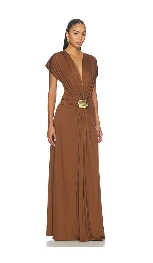 Alexis Lunaria Dress In Brown