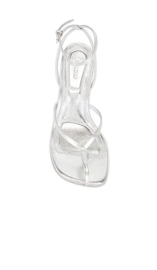 Simkhai Kelsey Metallic Leather Strappy Wedge In Metallic