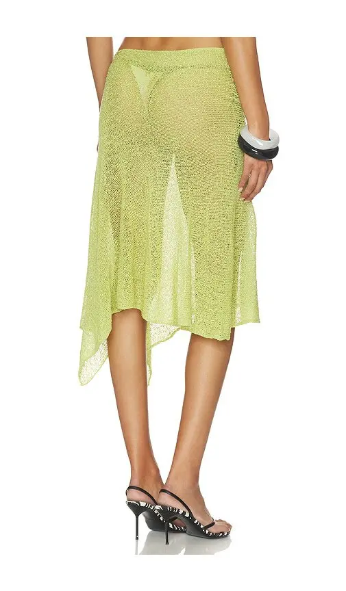 INDAH Neo Solid Versatile Skirt In Green