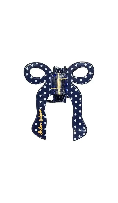 SOLAR ECLIPSE Hand-painted Bow Claw Hair Clip - Blue
