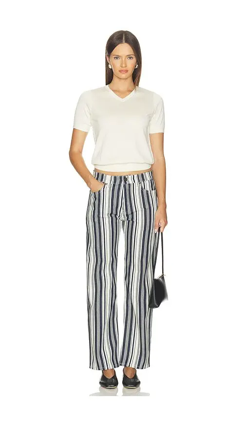 Renggli V-neck Knit Tee - White