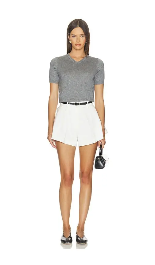 Renggli V-neck Knit Tee - Grey