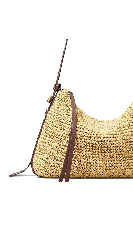Tory Burch Romy Straw Shoulder Bag