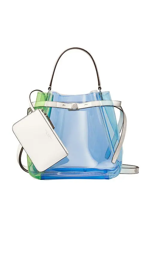 Tory Burch Romy Color-block Clear Bucket Bag - Multi