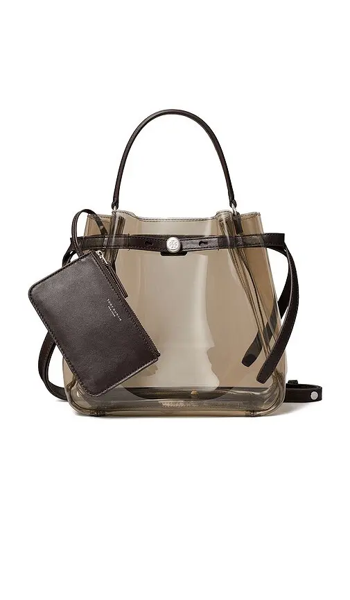 Tory Burch Romy Clear Bucket Bag - Brown