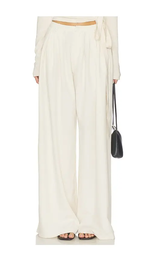 SNDYS. Evelina Wide Leg Pant - Ivory
