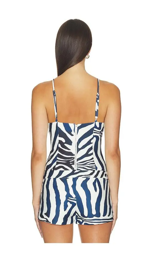 SEVEN WONDERS Unity Plunge Top With Zebra Print