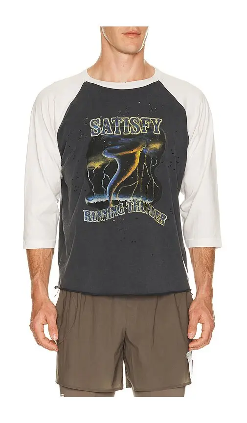 Satisfy Mothtech Baseball Tee In . Also - Grey
