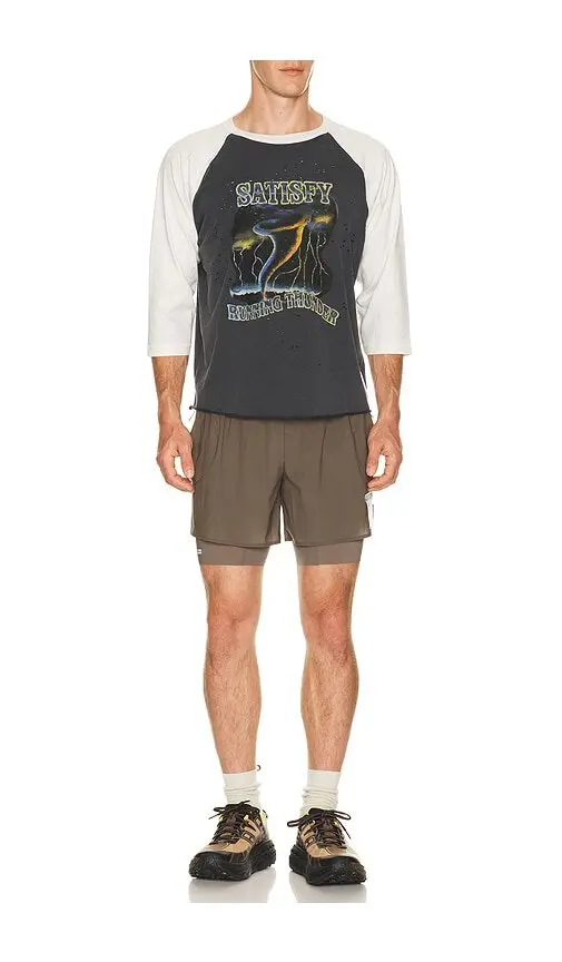 Satisfy Mothtech Baseball Tee In . Also - Grey