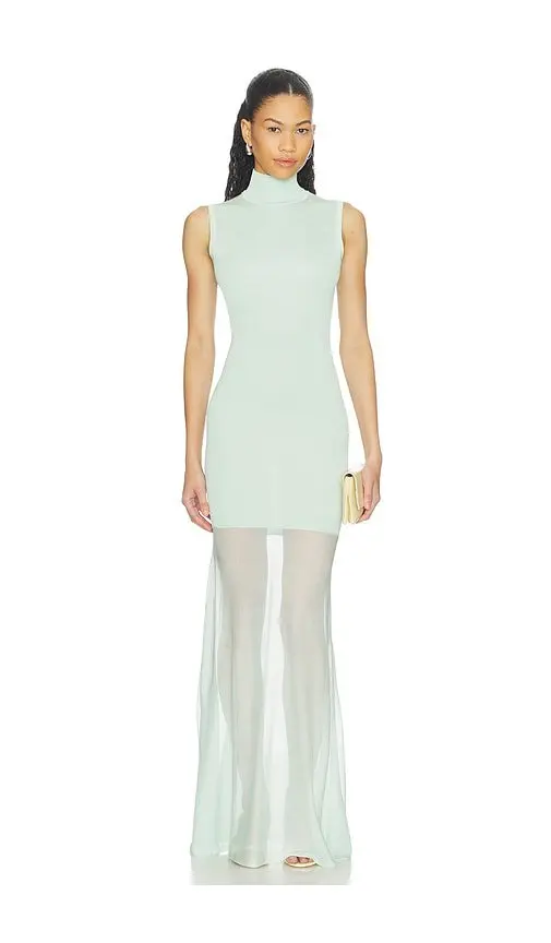 SEROYA Amine Knit Maxi Dress - Mint
