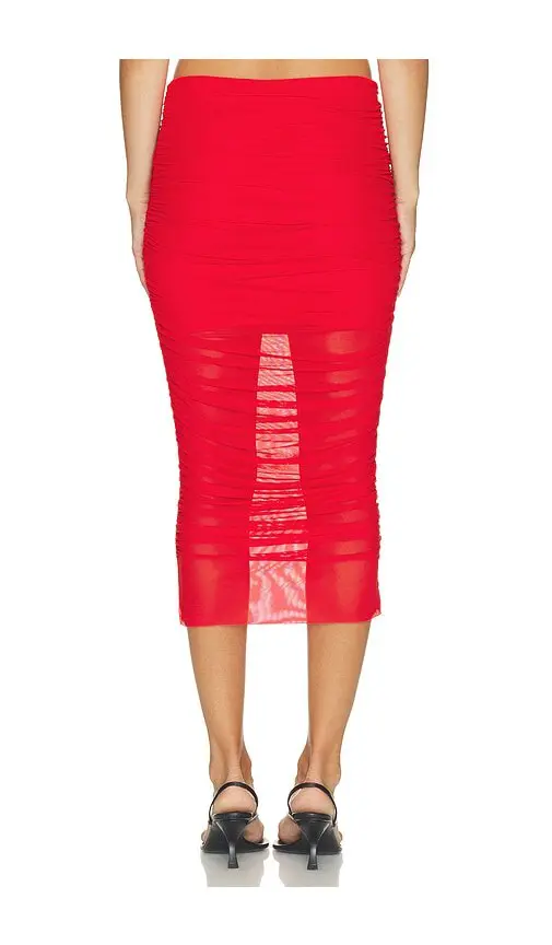 SEROYA Maja Mesh Skirt - Red