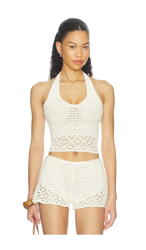 Tularosa Carrissa Crochet Halter Top